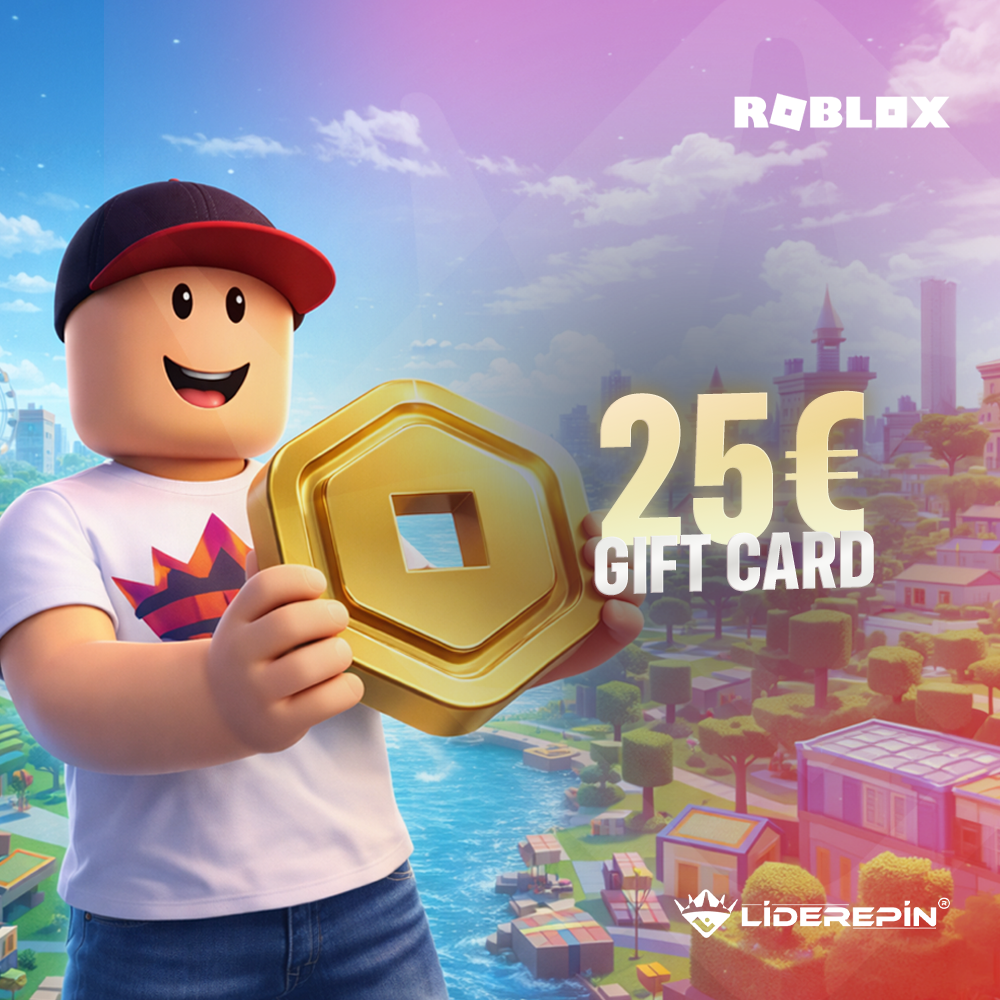 Roblox 25 EURO Hediye Kartı ile Oyun Dünyasına Adım Atın! - Lider Epin